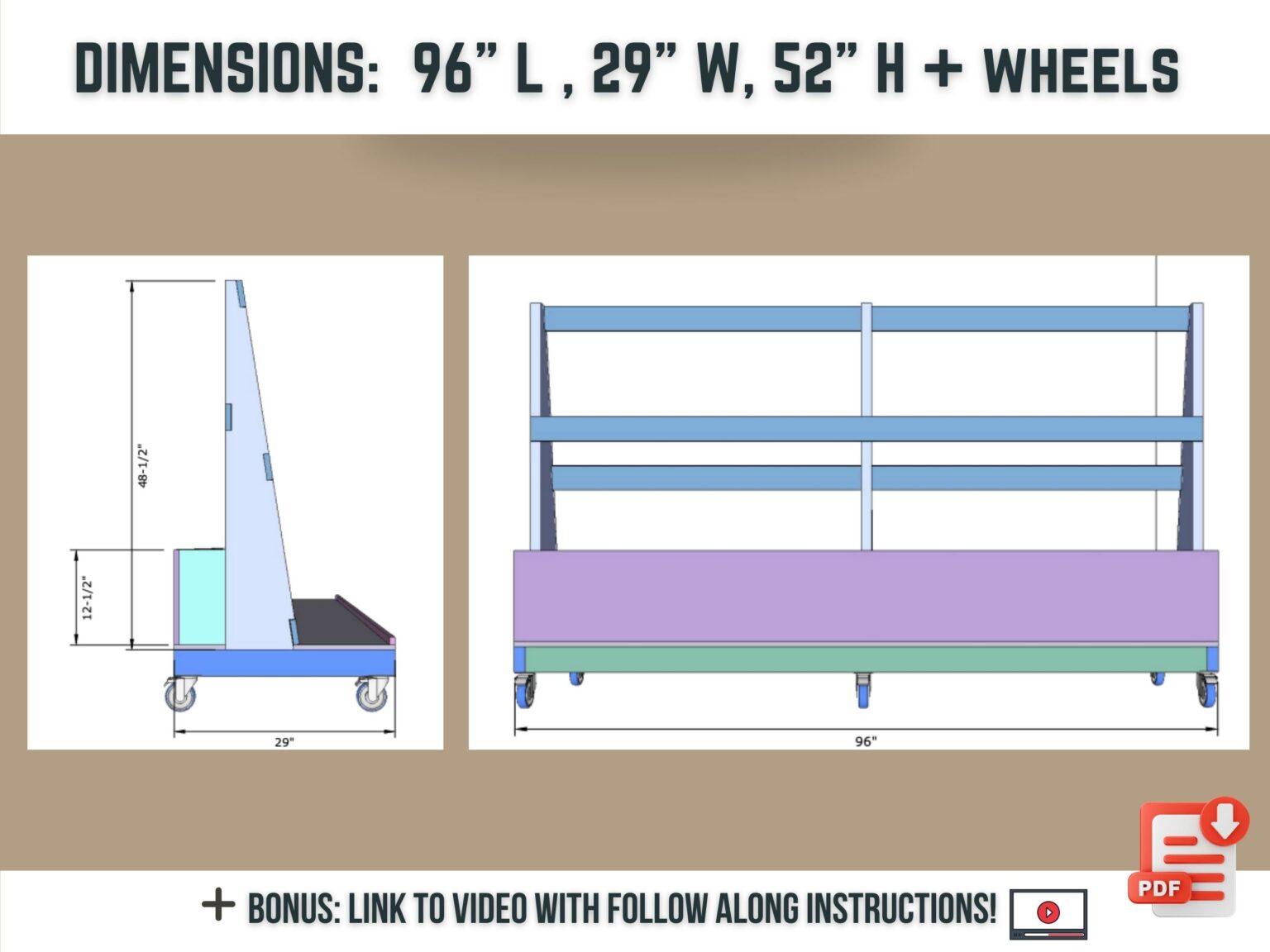 Rolling Lumber Rack Plans | Wilker Do's