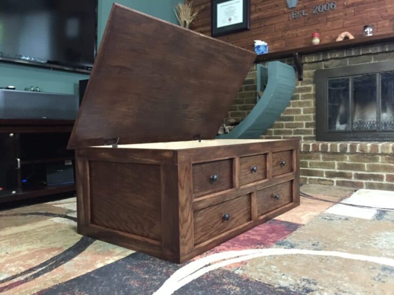 DIY Coffee Table With Storage Plans
