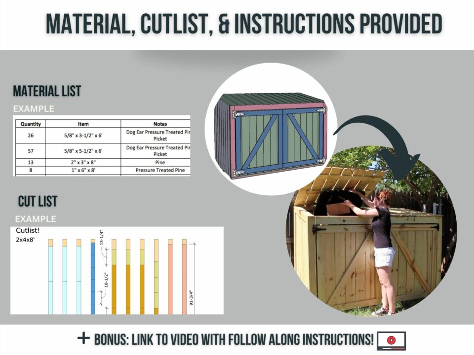 Trash Can Enclosure Plans - Building Plans For A Trash Can Shed!