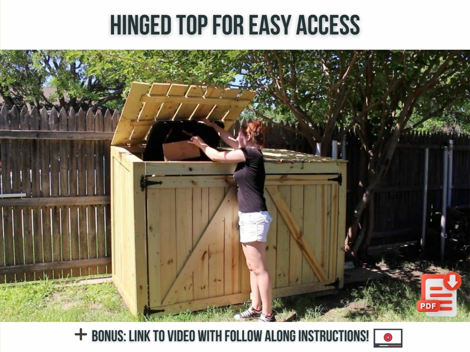 Trash Can Enclosure Plans - Building Plans For A Trash Can Shed!