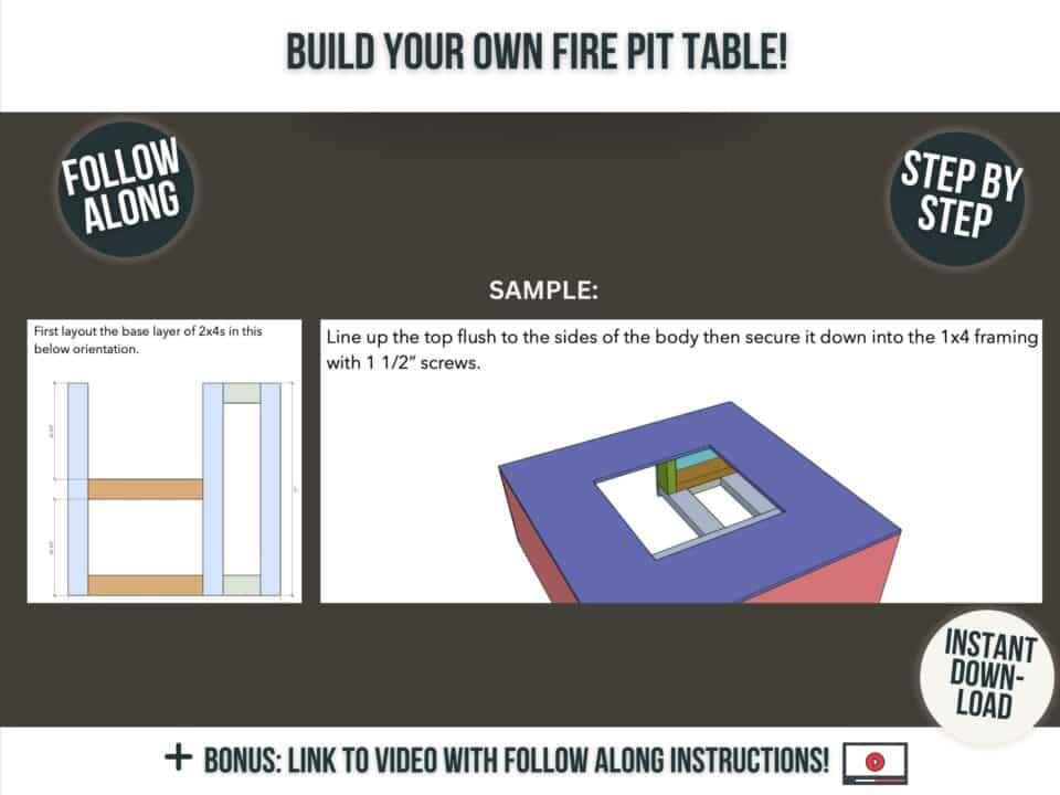 DIY Fire Table Plans | Wilker Do's
